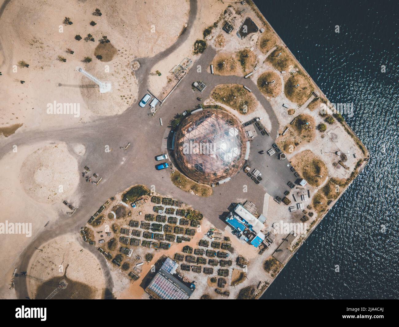 The Dome (Domen) in Aarhus, Denmark by drone Stock Photo - Alamy