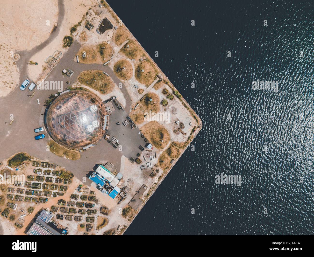 The Dome (Domen) in Aarhus, Denmark by drone Stock Photo - Alamy