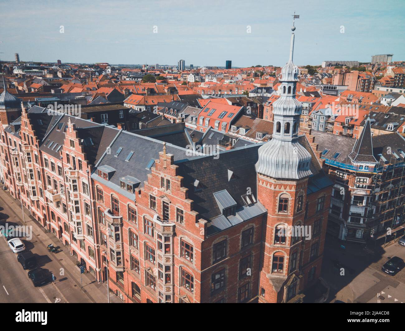 Mejlborg Historical Landmark in Aarhus, Denmark by Drone Stock Photo ...