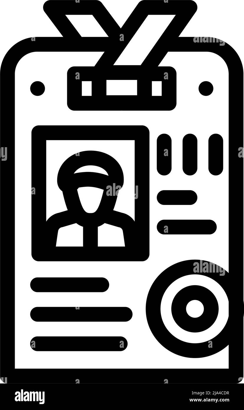 diver license line icon vector illustration Stock Vector Image & Art ...