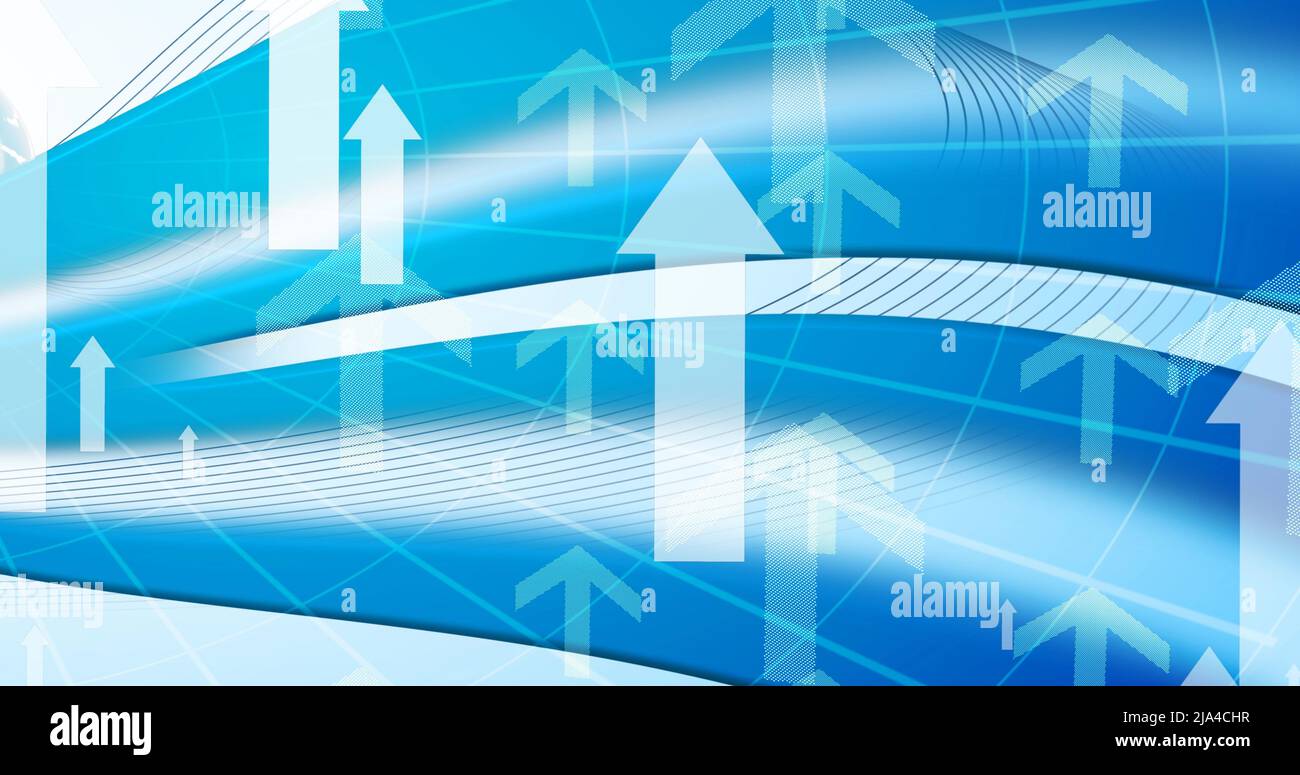 Image of arrows over shapes Stock Photo - Alamy