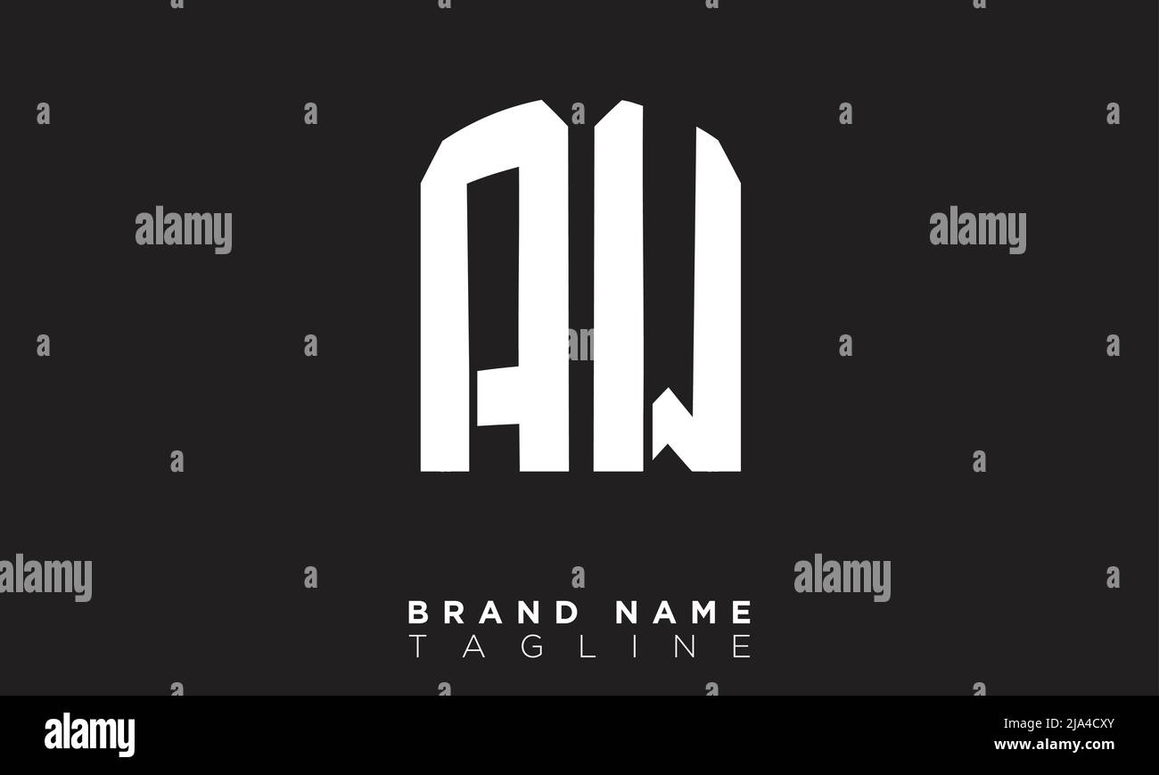 AW Alphabet letters Initials Monogram logo Stock Vector Image & Art - Alamy