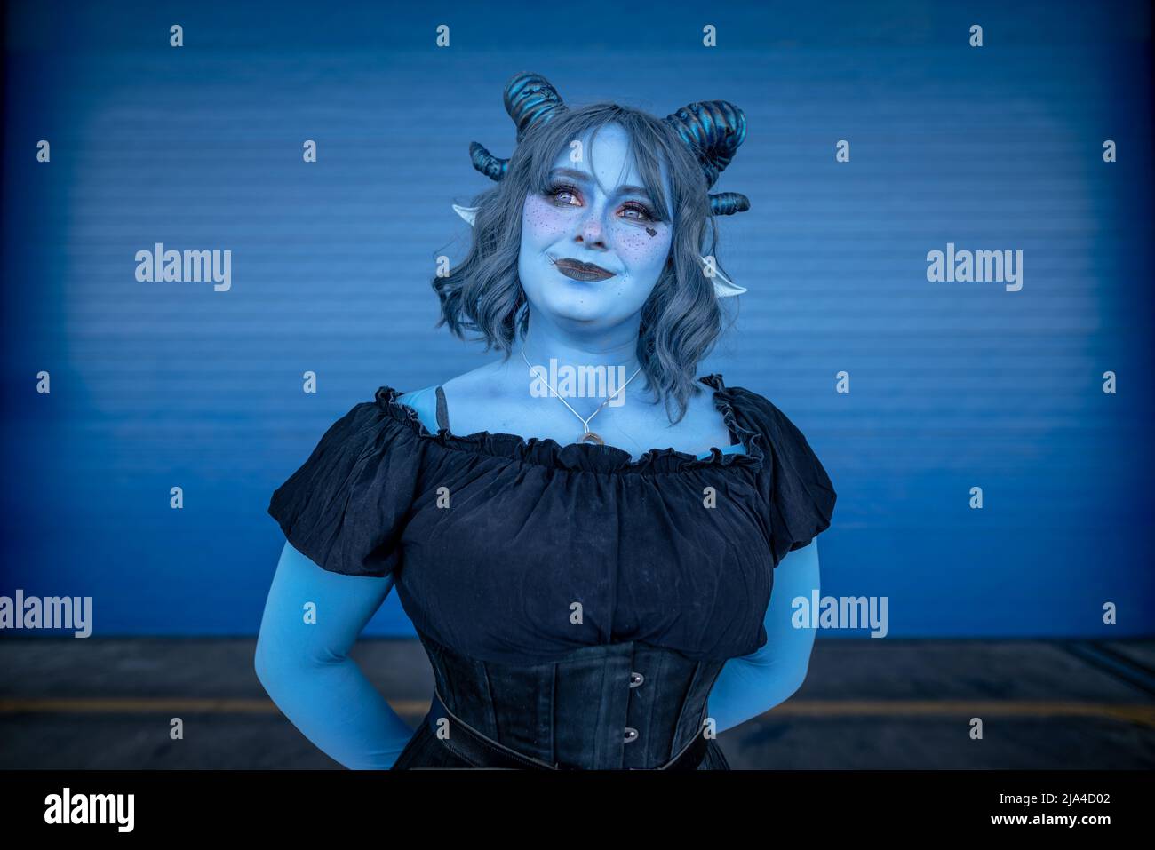 London, UK. 27th May, 2022. Jester Lavorre character from Critical Role ...