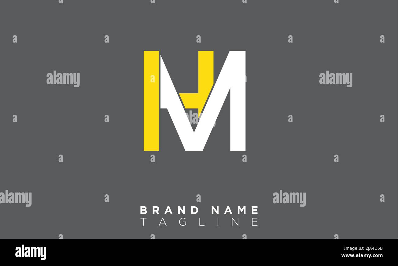 HM Alphabet letters Initials Monogram logo Stock Vector Image & Art - Alamy