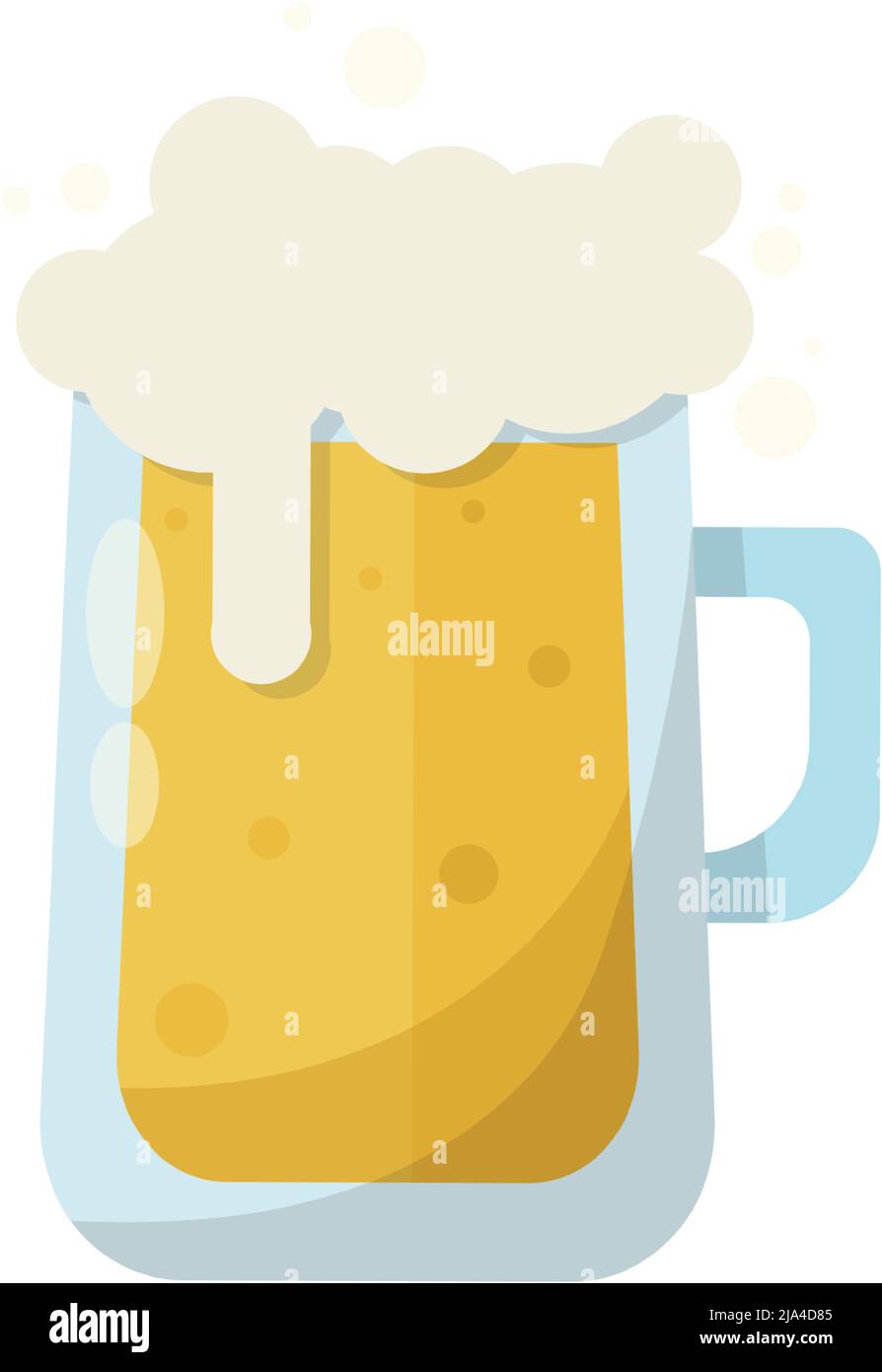 Mug Of Fresh Beer Isolated On White Background Vector Illustration Stock Vector Image And Art 