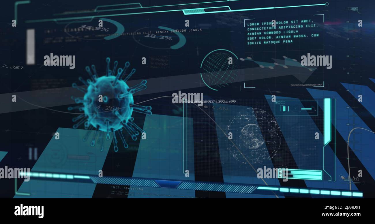 Digital interface with covid-19 cell and statistical data processing ...
