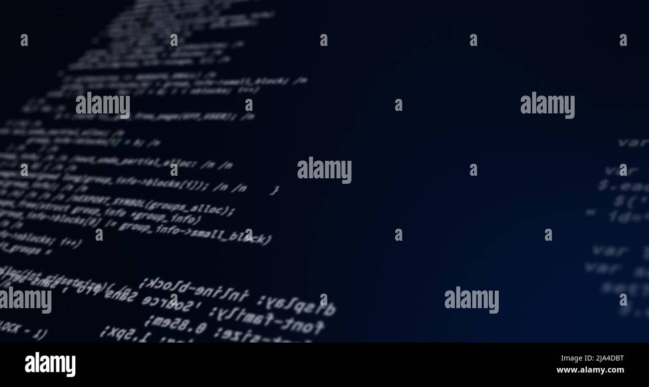 Image of blue lines over data processing Stock Photo - Alamy