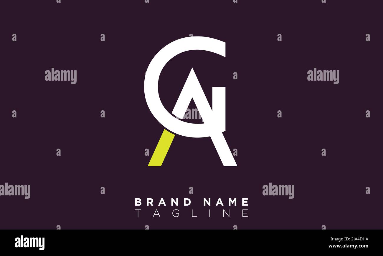 GA Alphabet letters Initials Monogram logo AG, G and A Stock Vector ...