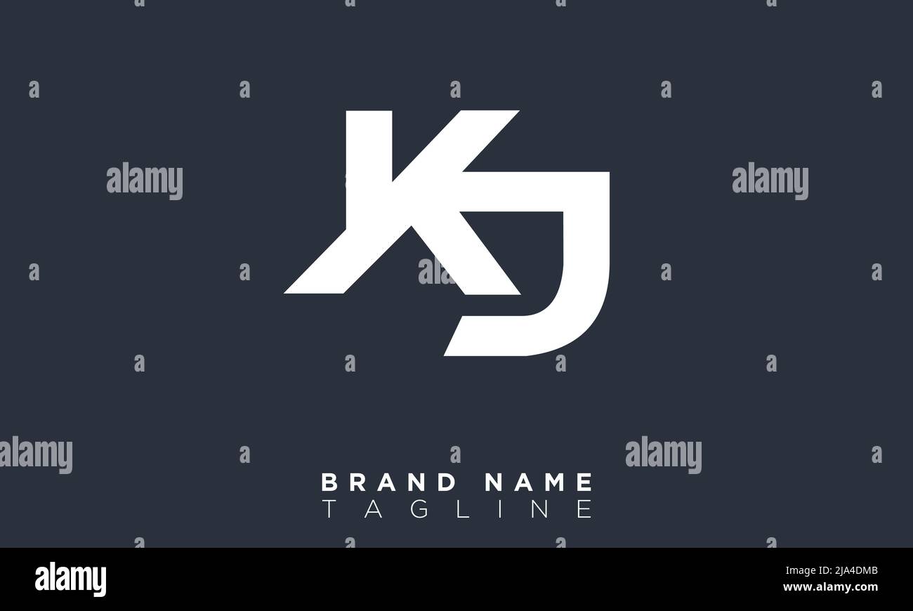 Alphabet letters Initials Monogram logo KJ, JK, K and J Stock Vector ...