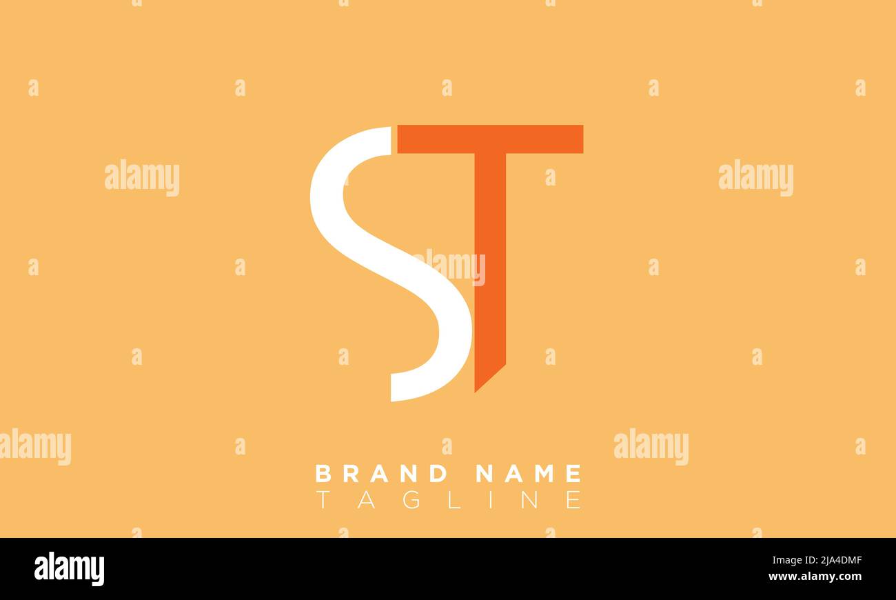 St initials logo hi-res stock photography and images - Alamy