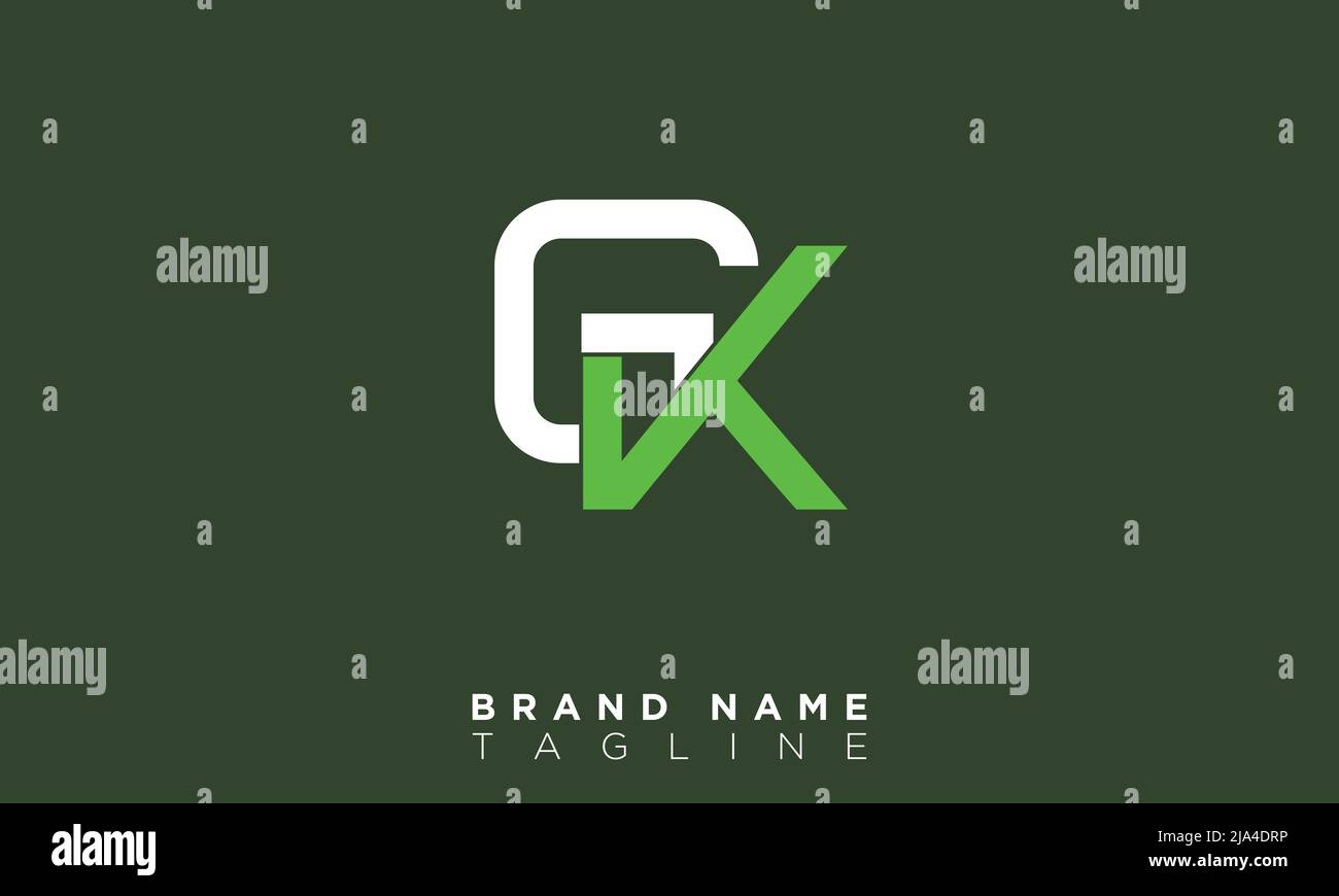 Alphabet letters Initials Monogram logo GK, KG, G and K Stock Vector ...