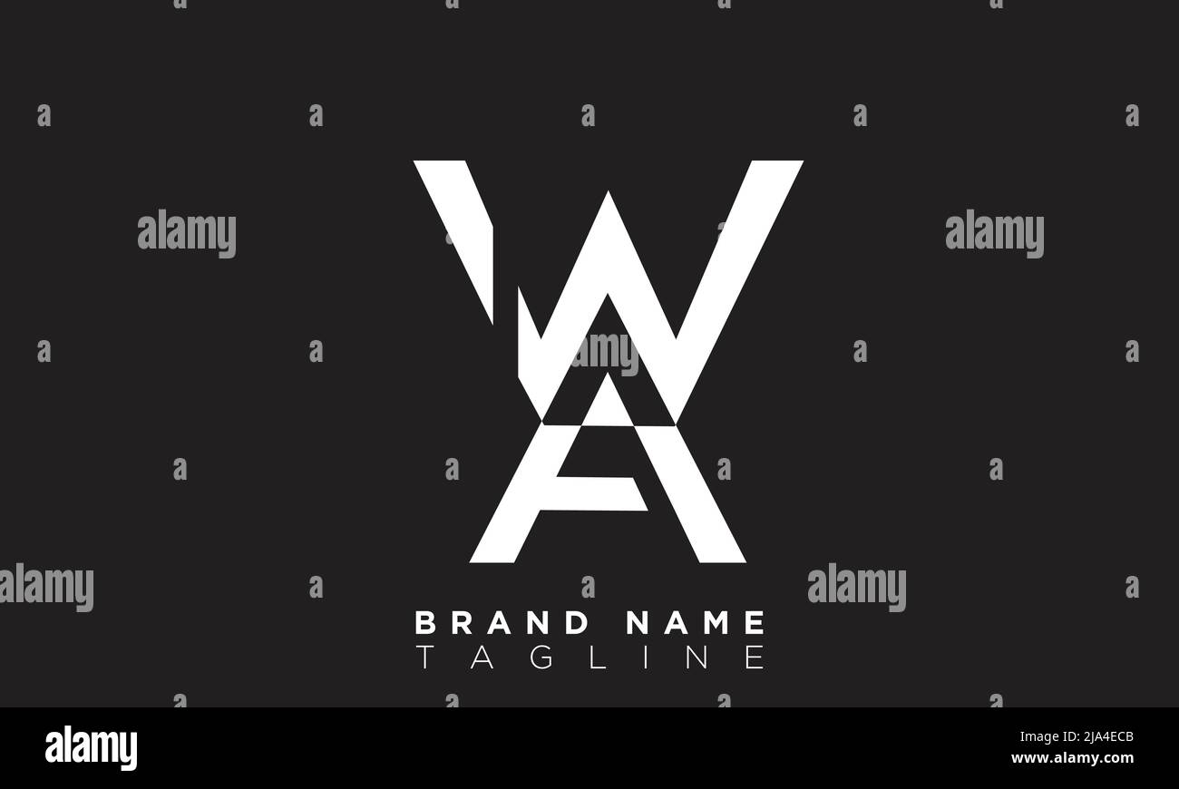 Alphabet letters Initials Monogram logo WA, AW, W and A Stock Vector ...