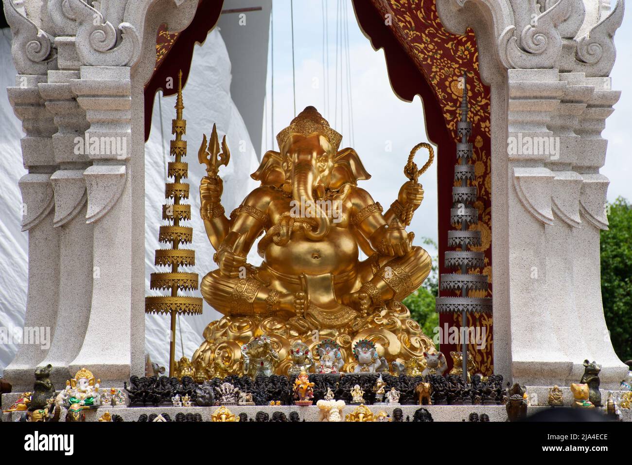 Ancient ganesha statue or ganesh figure lord of success for thai people ...