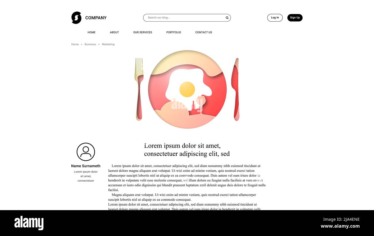 Vector breakfast in paper art style . Editable illustration Stock ...