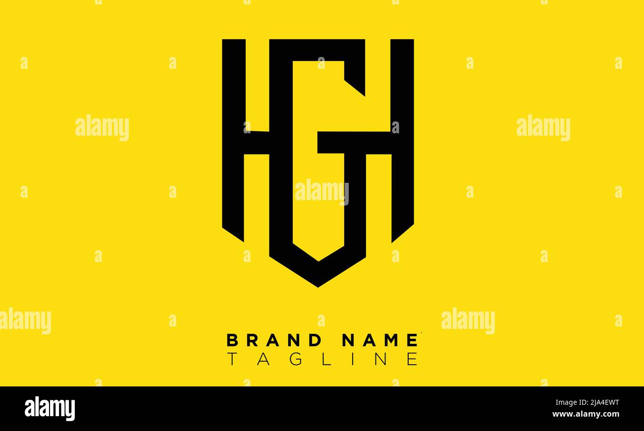 Alphabet letters Initials Monogram logo HG, GH, H and G Stock Vector ...