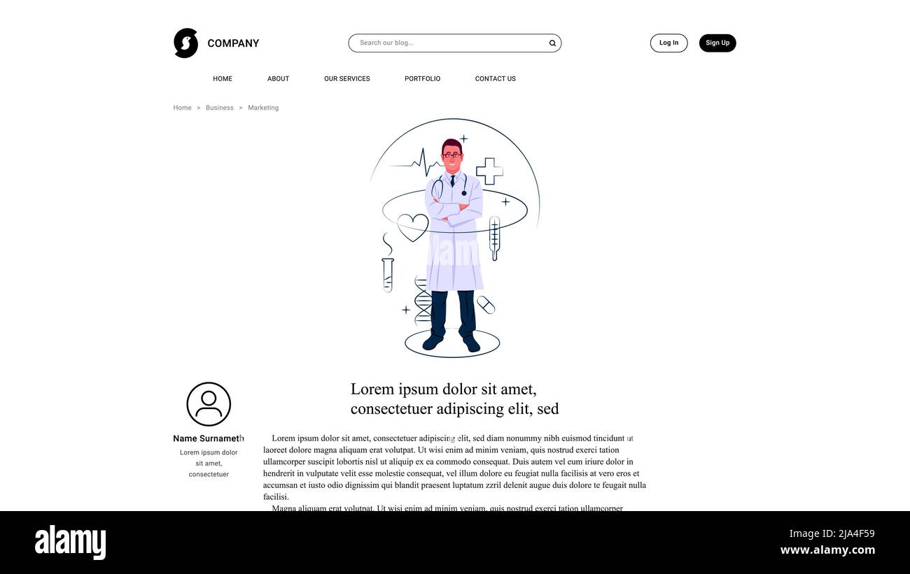 Vector doctor in shadow of sharp lines style . Editable illustration ...