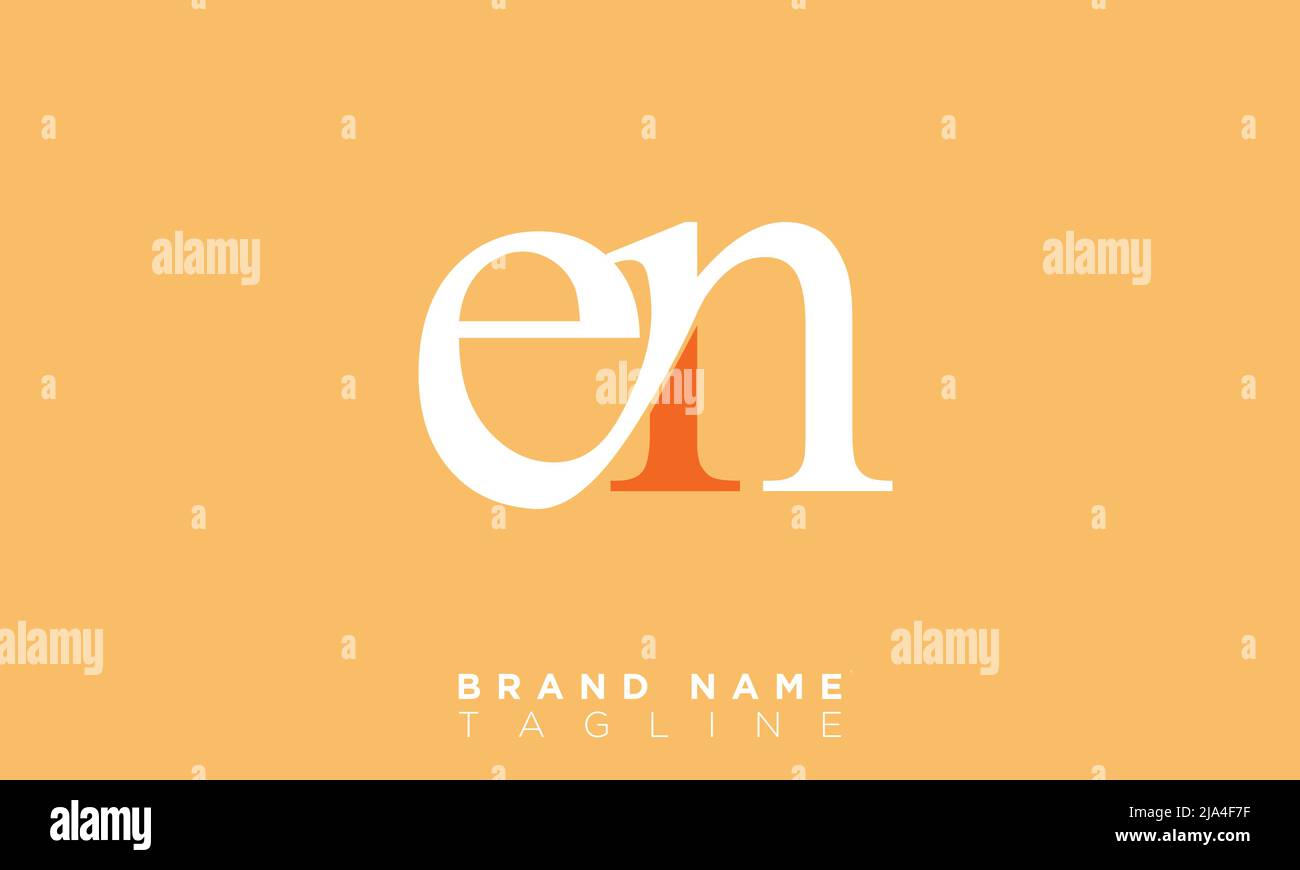 Alphabet letters Initials Monogram logo EN, NE, E and N Stock Vector ...