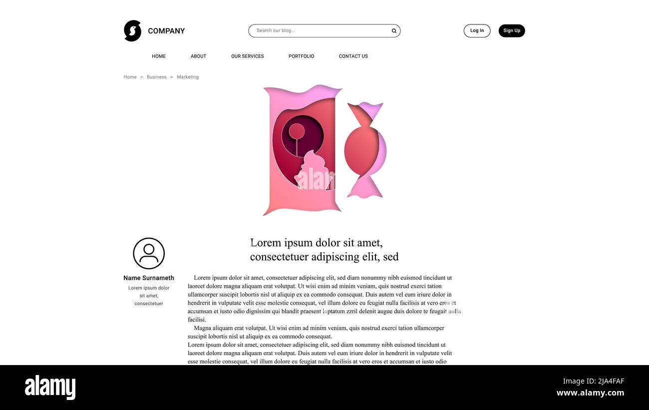 Vector sweets in paper art style . Editable illustration Stock Vector ...