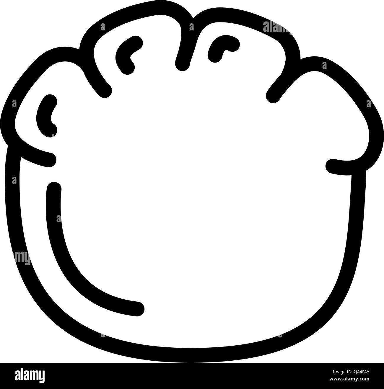 elephant animal hoof print line icon vector illustration Stock Vector ...