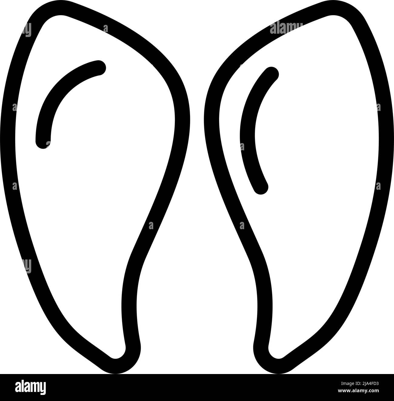 cow farm animal hoof print line icon vector illustration Stock Vector ...