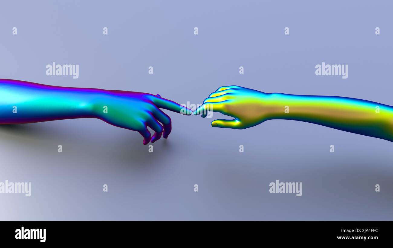 industry and digital arm Stock Photo - Alamy