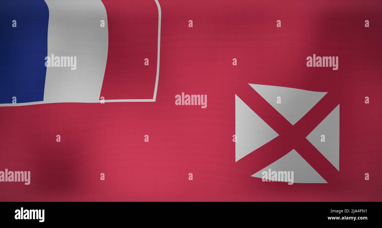 Image of national flag of wallis and futuna waving Stock Photo - Alamy