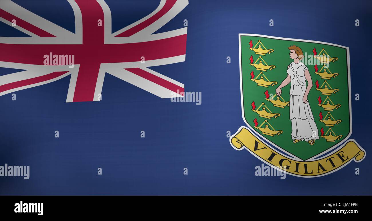 Image of national flag of british virgin islands waving Stock Photo - Alamy