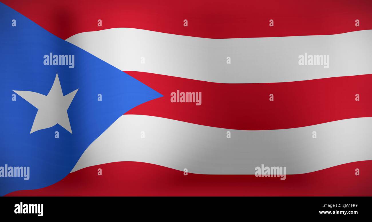 Image of national flag of puerto rico waving Stock Photo - Alamy
