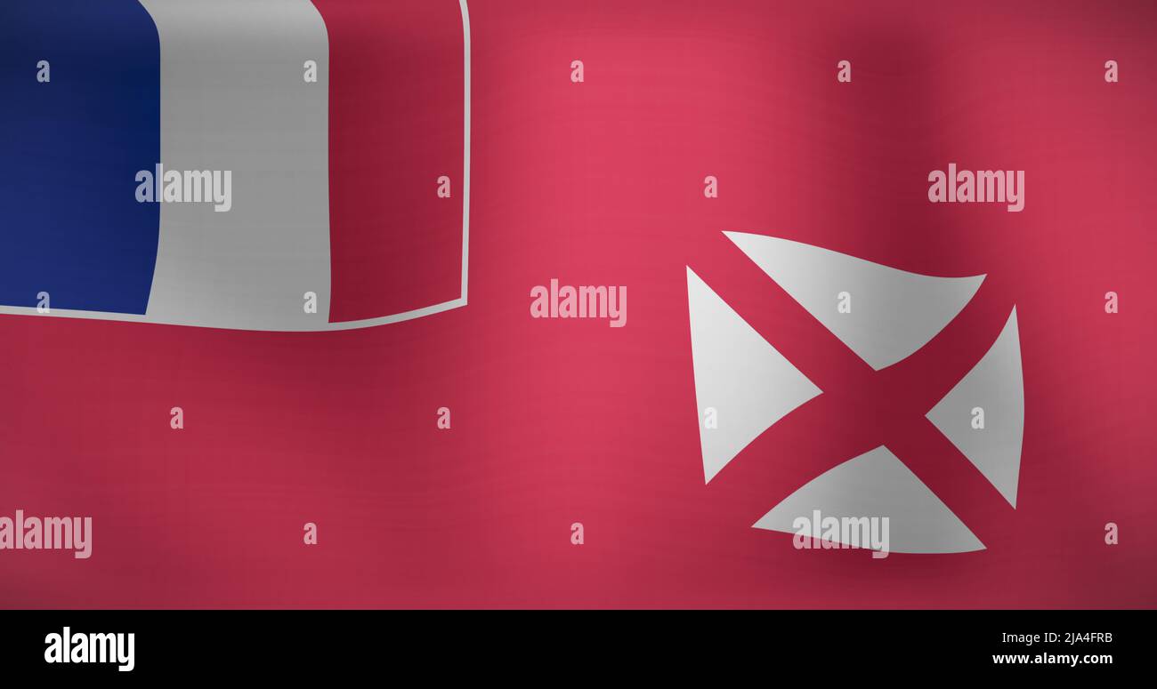 Image of national flag of wallis and futuna waving Stock Photo - Alamy