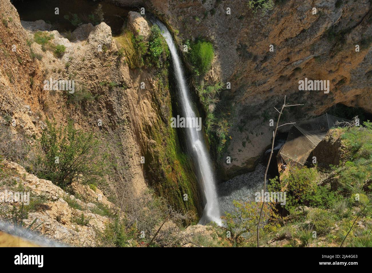 View of the Tanur waterfall, in the Ayun Stream Nature Reserve, Upper ...