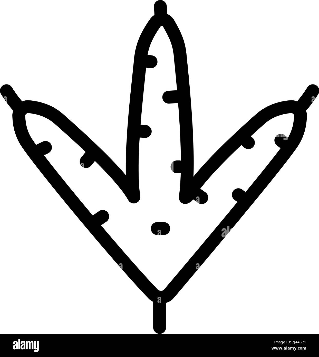 bird hoof print line icon vector illustration Stock Vector Image & Art ...