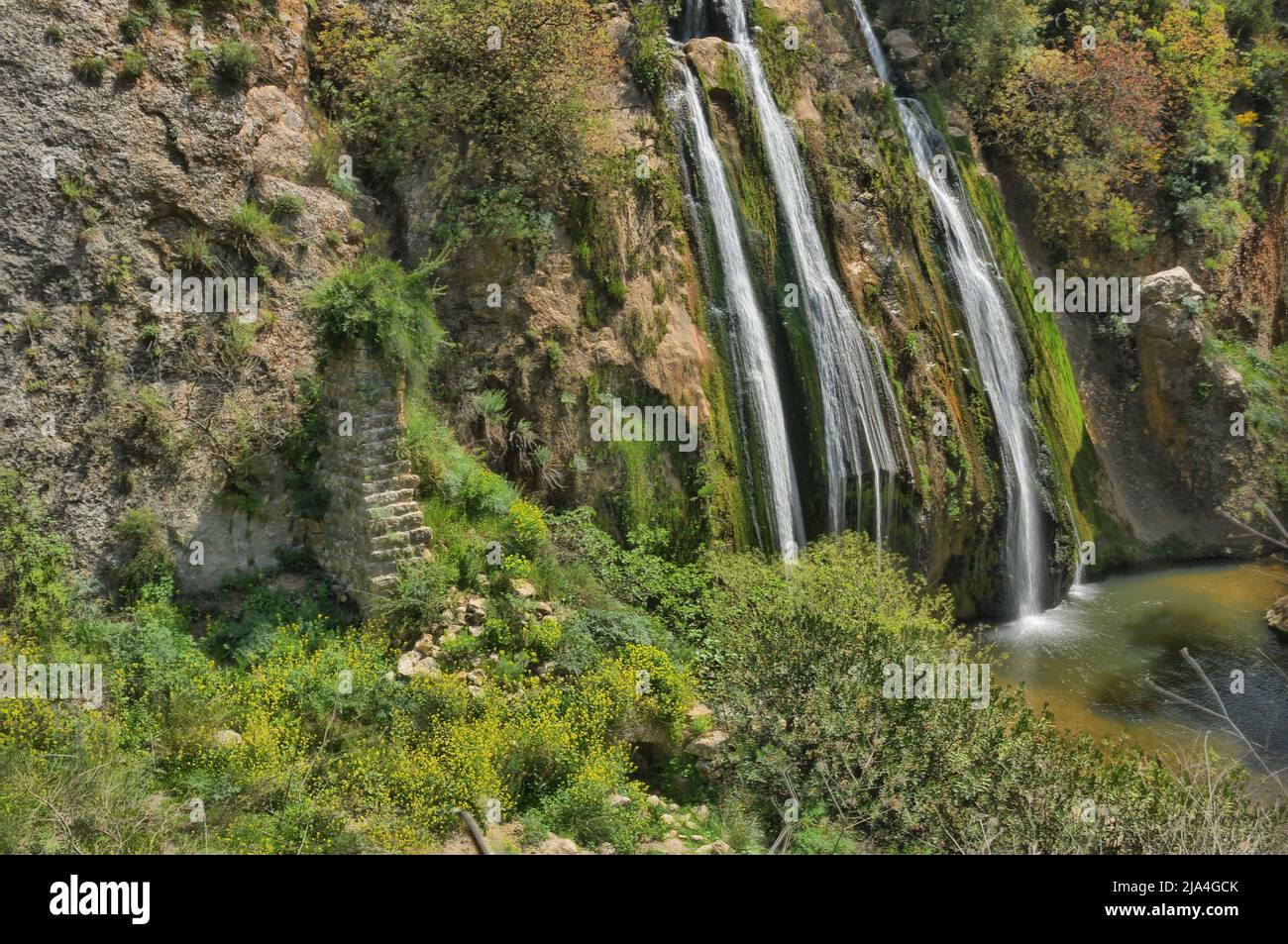 Ayun waterfalls. Ayun Stream Nature Reserve, Upper Galilee, Northern ...