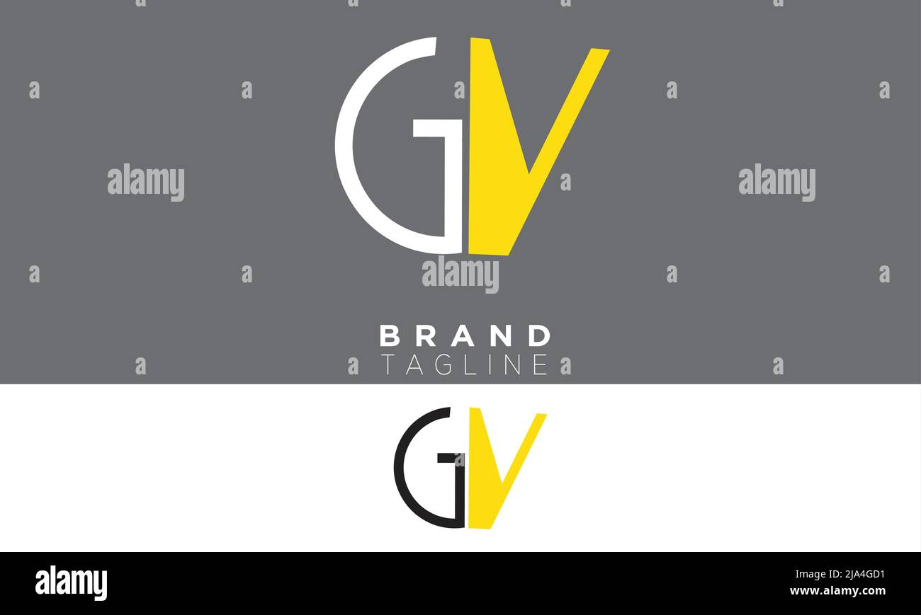 GV Alphabet letters Initials Monogram logo VG, G and V Stock Vector ...