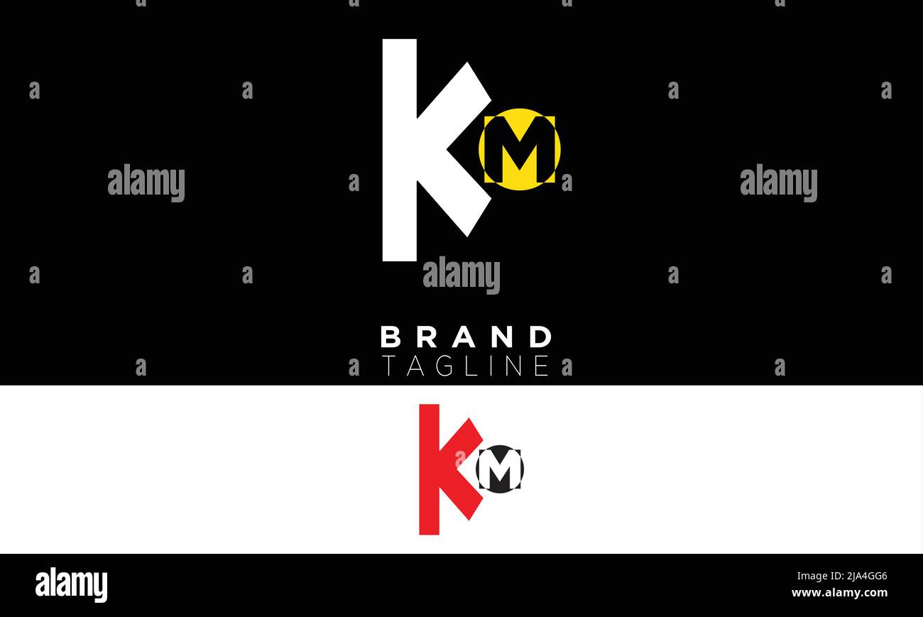 Alphabet letters Initials Monogram logo KM, MK, K and M Stock Vector Image & Art - Alamy