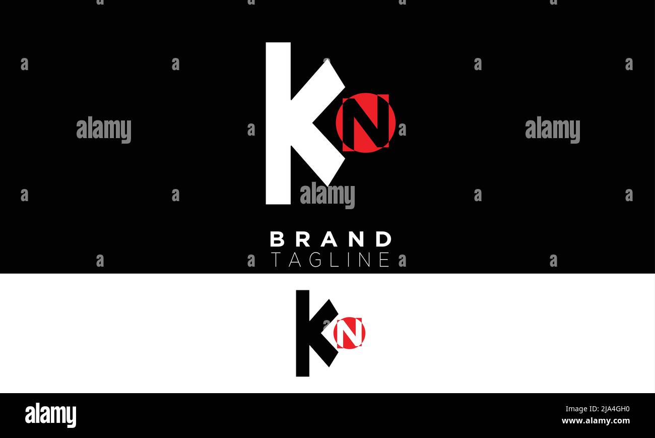 Alphabet letters Initials Monogram logo KN, NK, K and N Stock Vector ...