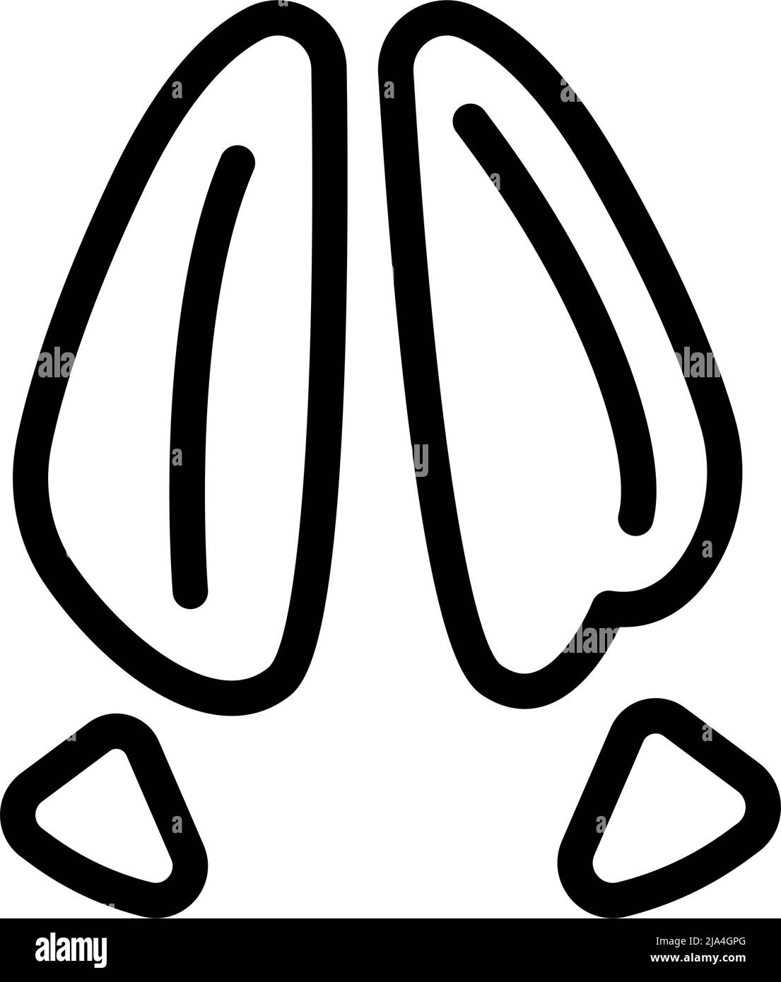 deer animal hoof print line icon vector illustration Stock Vector Image ...