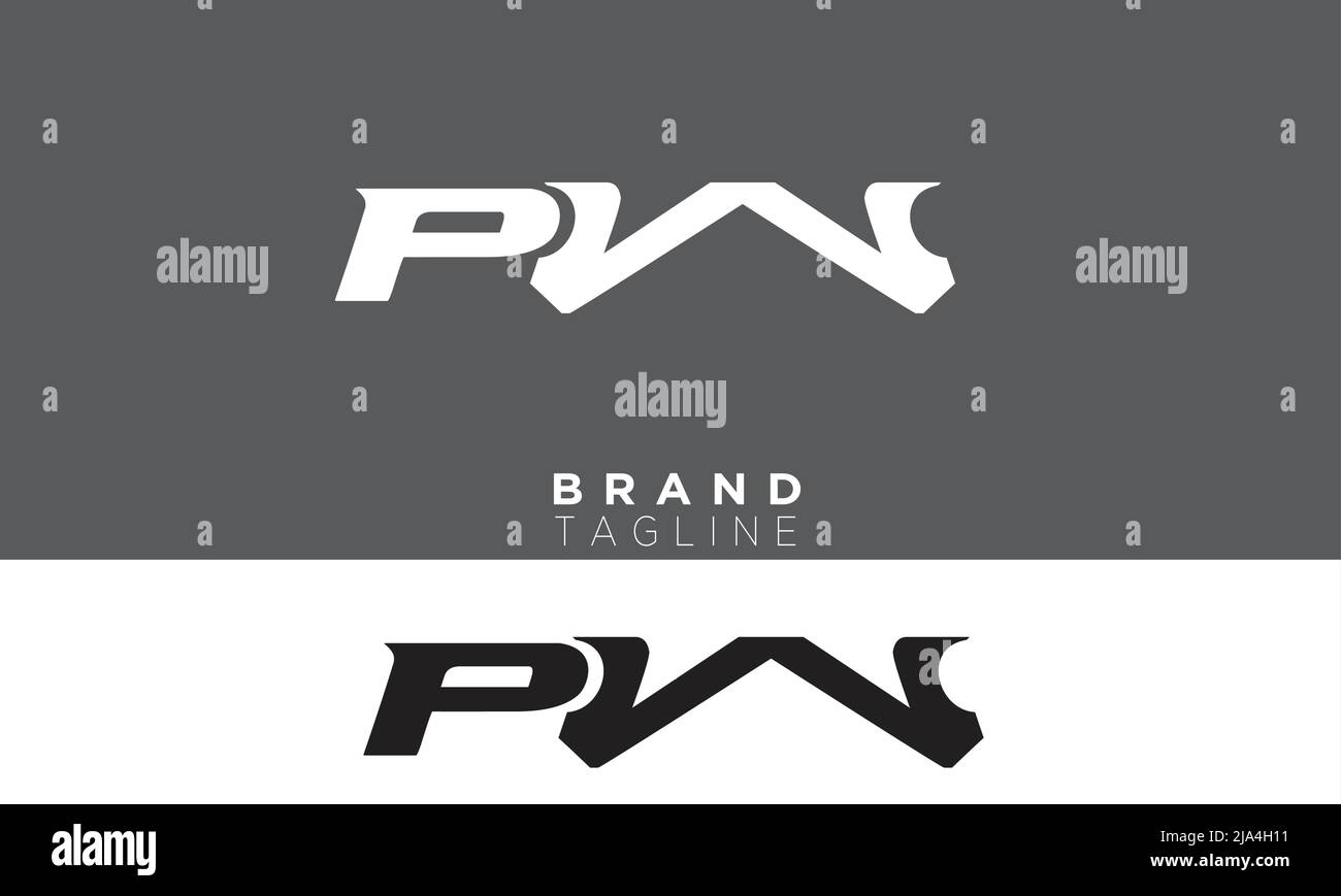 PW Alphabet letters Initials Monogram logo WP, P and W Stock Vector ...