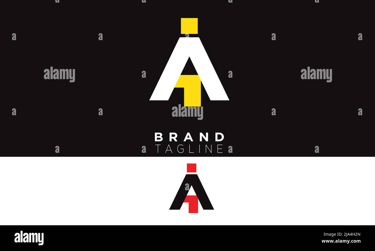 AI Alphabet letters Initials Monogram logo IA, A and I Stock Vector ...