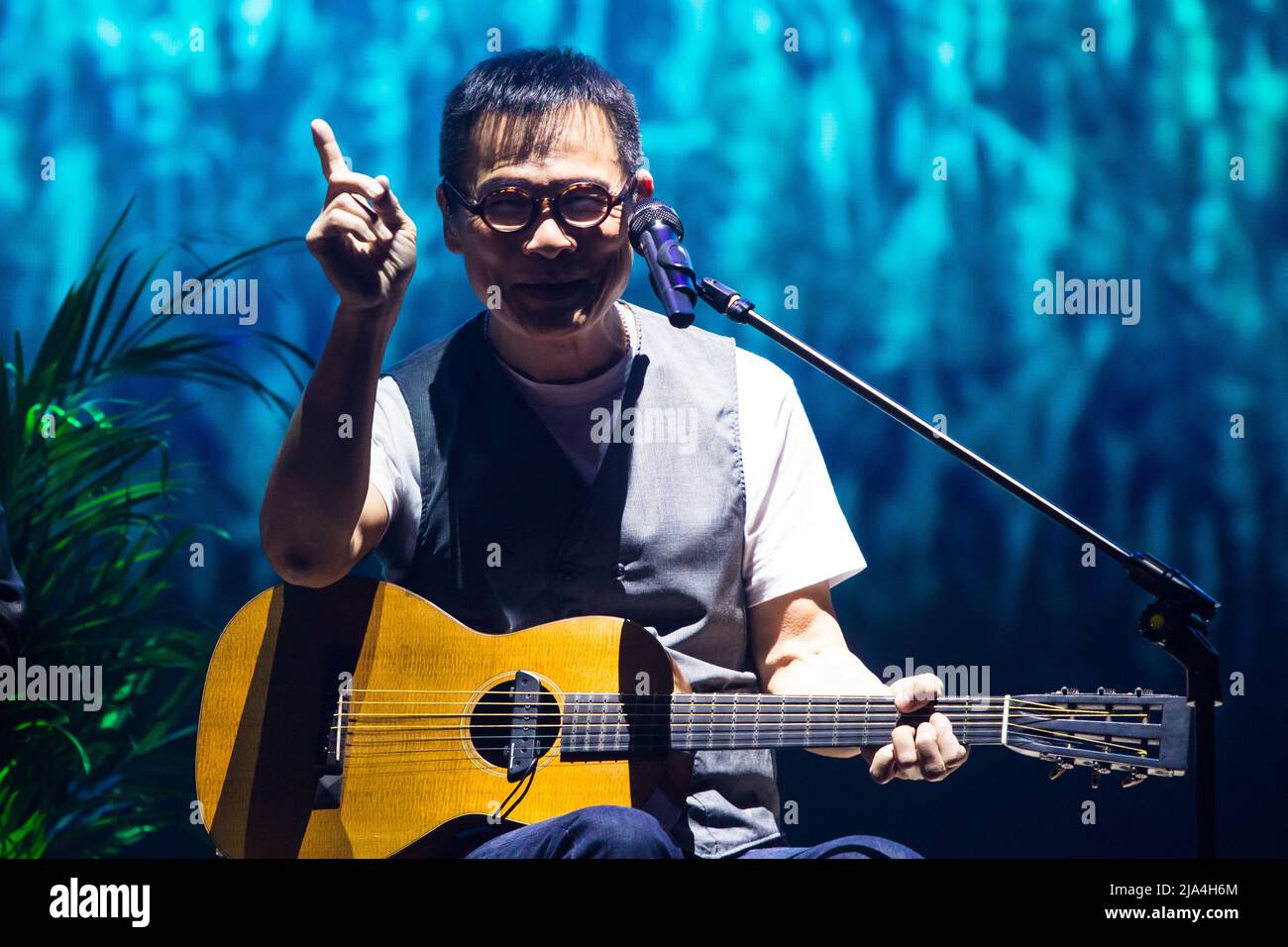 NANJING, CHINA - FEBRUARY 15, 2018 - Luo Dayou (Tayu Lo) tour concert ...