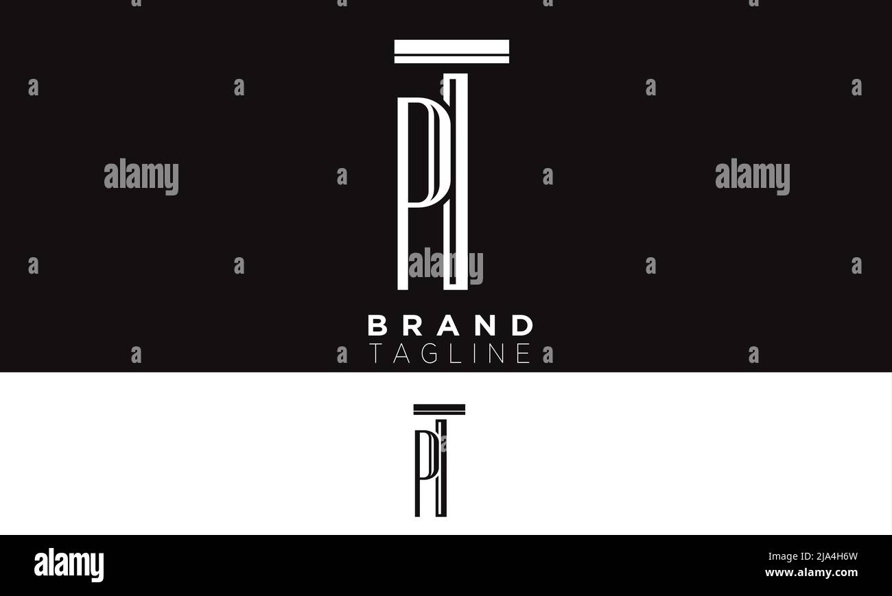 PT Alphabet letters Initials Monogram logo TP, P and T Stock Vector ...