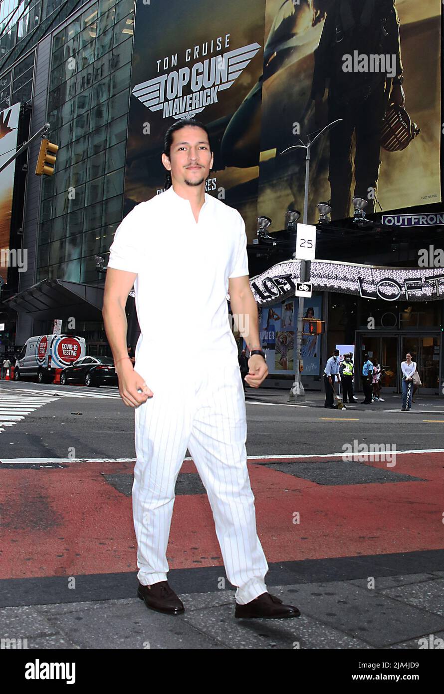 New York, NY, USA. 27th May, 2022. Danny Ramirez visits the Top Gun ...
