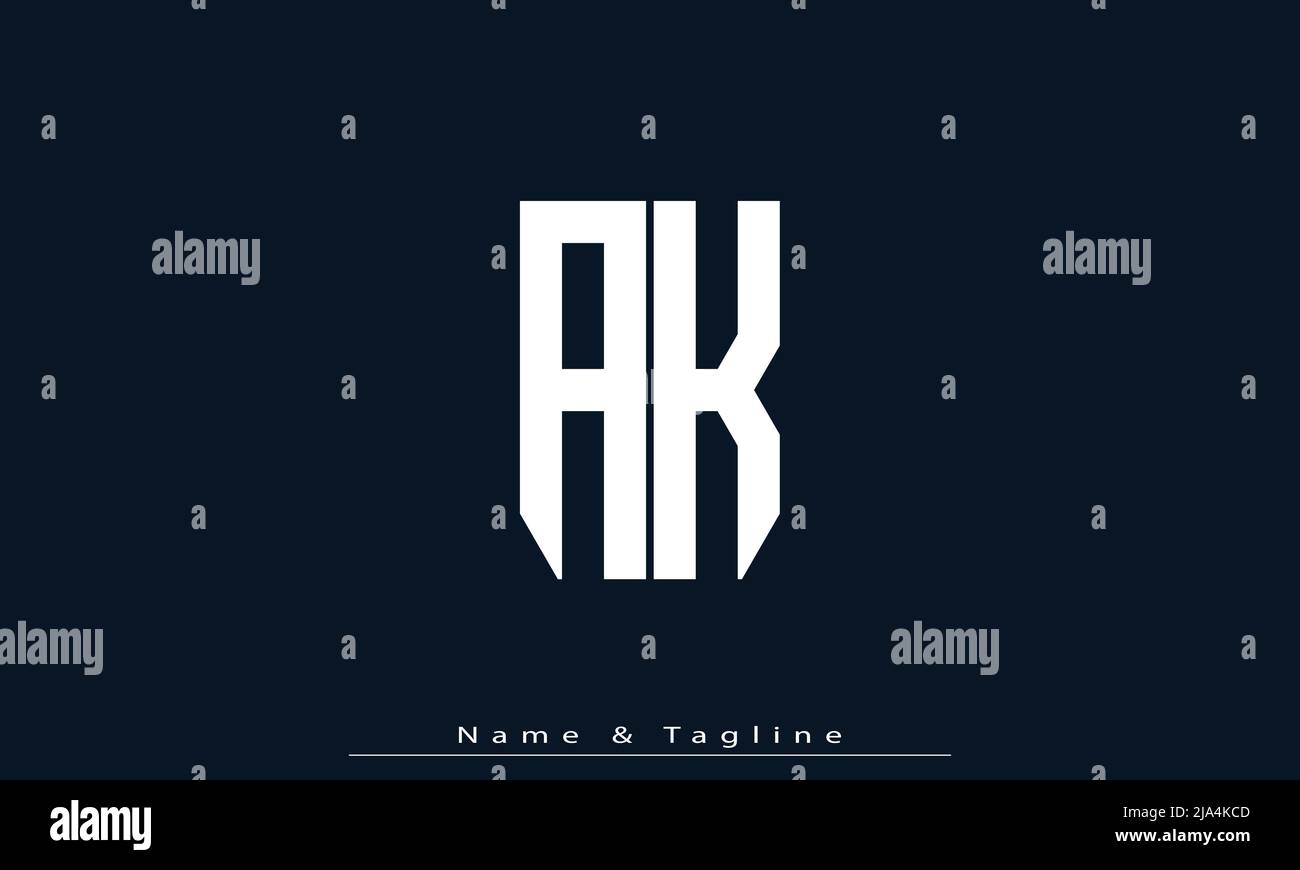 Alphabet letters Initials Monogram logo AK, KA Stock Vector Image & Art ...
