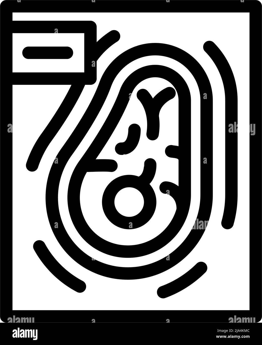 freeze meat line icon vector illustration Stock Vector Image & Art - Alamy