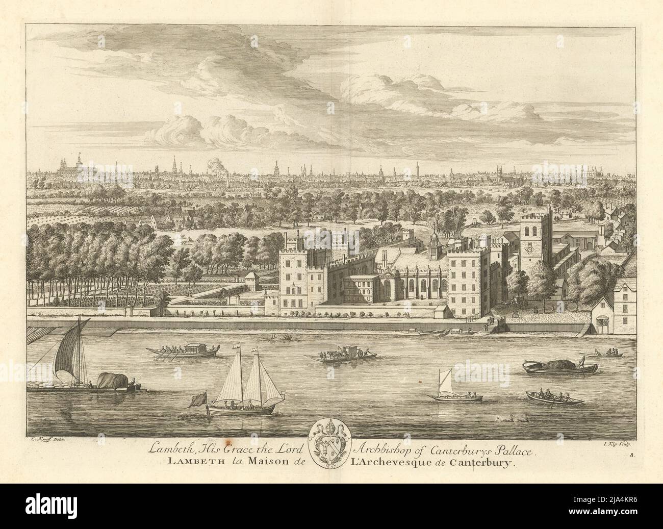 Lambeth, His Grace the Lord Archbishop of Canterburys Pallace. Kip ...