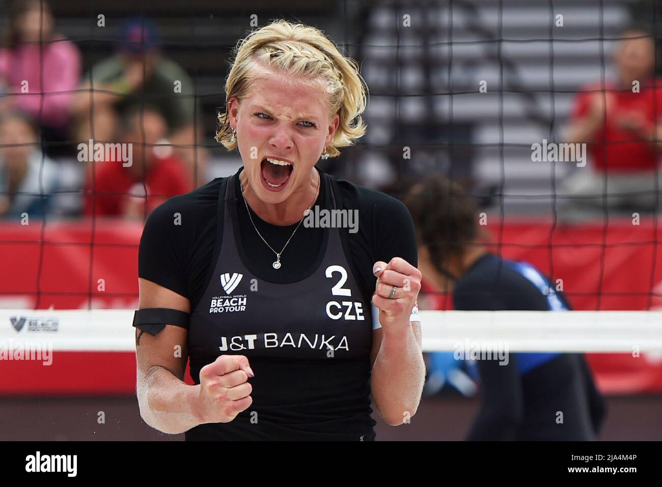 Ostrava, Czech Republic. 27th May, 2022. Marie-Sara Stochlova reacts ...