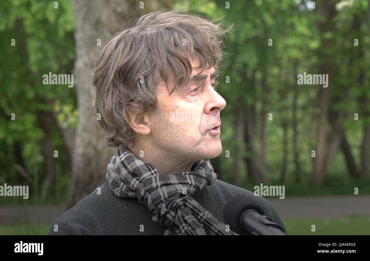 Poet and artist Alec Finlay attends the opening of Scotland's national ...