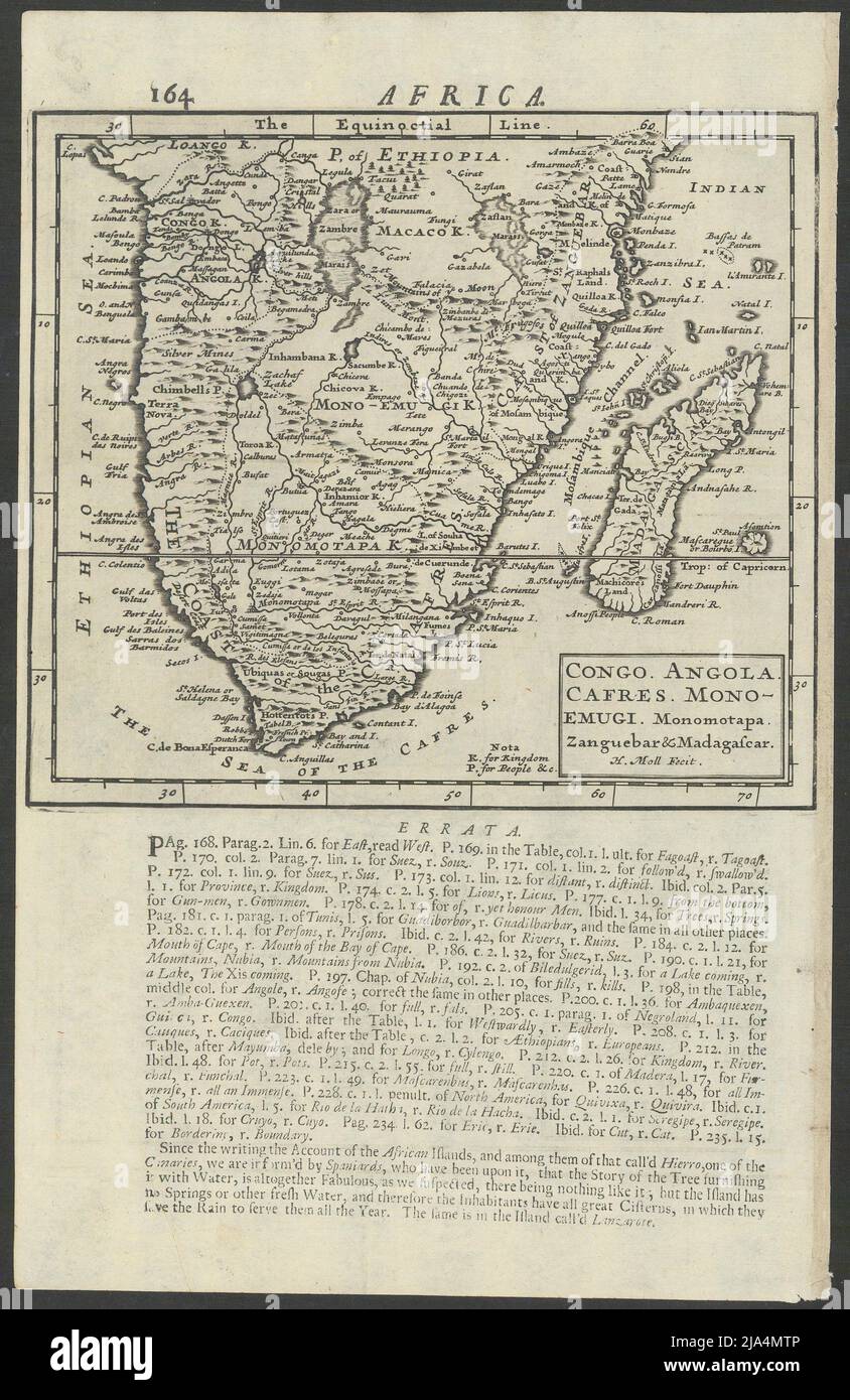 Congo Angola Cafres Monoemugi Zanguebar Madagascar Southern Africa MOLL ...