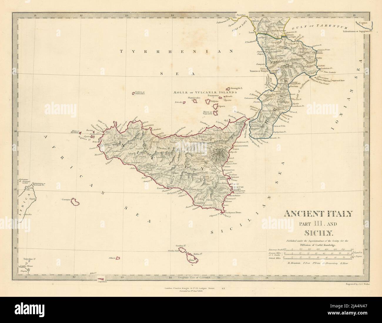 ANCIENT ITALY SOUTH. Sicily Brutii Melita Malta. Original colour. SDUK ...