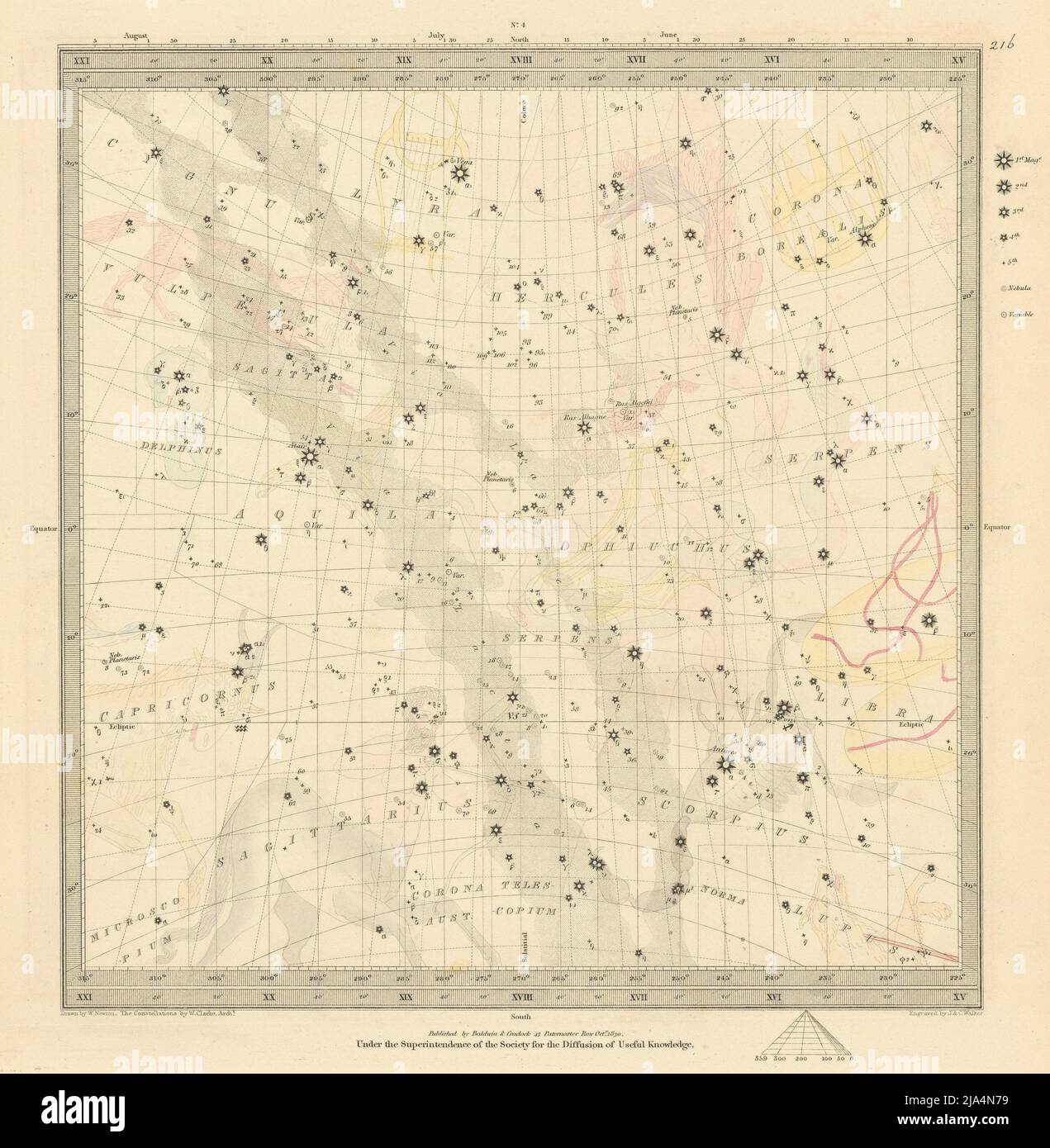 ASTRONOMY CELESTIAL. Star map. Star chart. IV. Winter Solstice. SDUK ...
