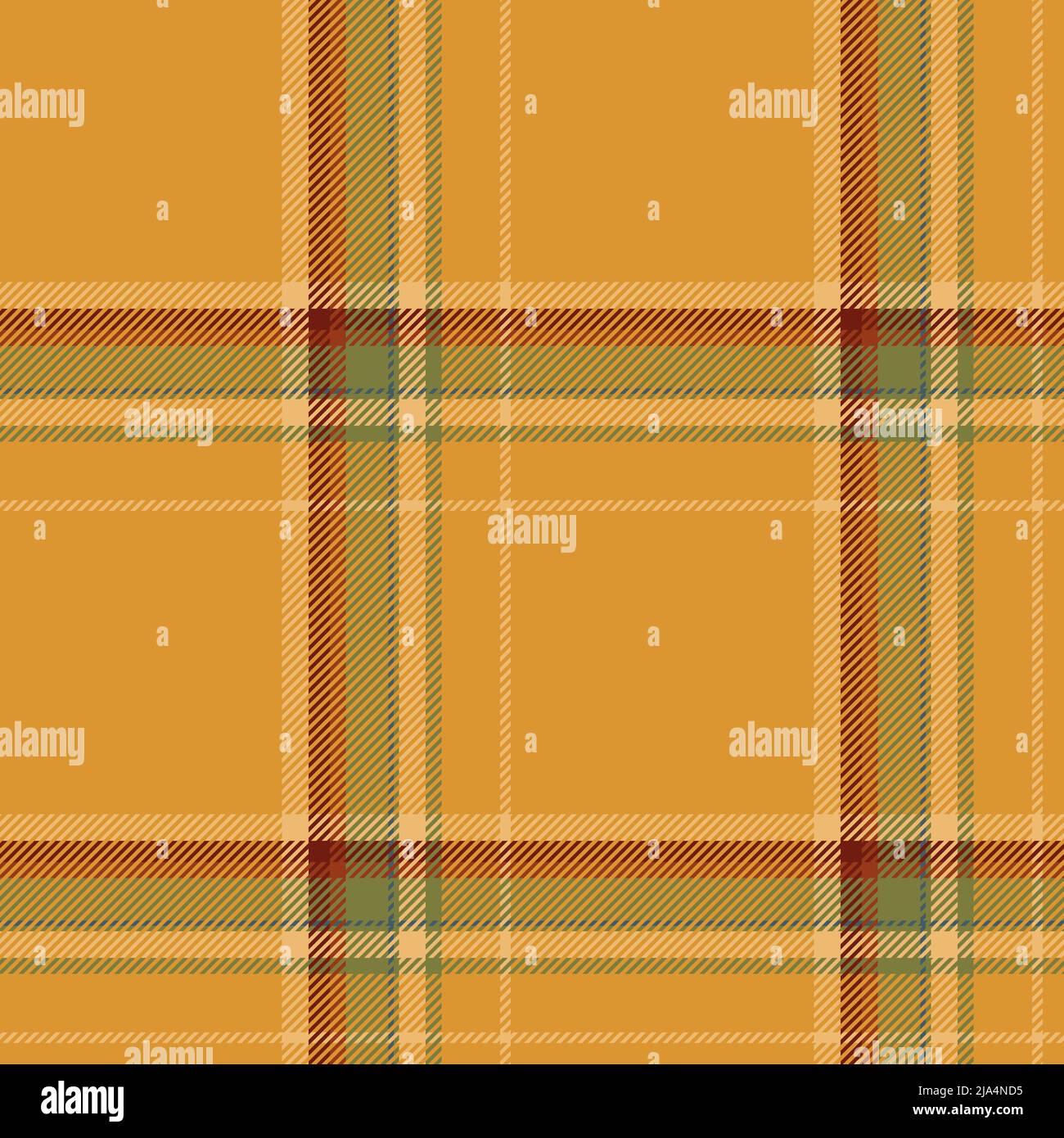 Plaid seamless pattern in orange. Check fabric texture. Vector textile ...